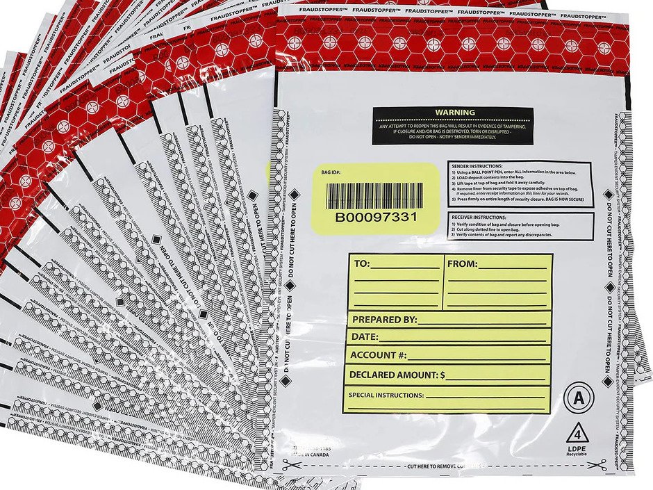 Bolsas bancarias con precinto de seguridad para transferencias seguras ...
